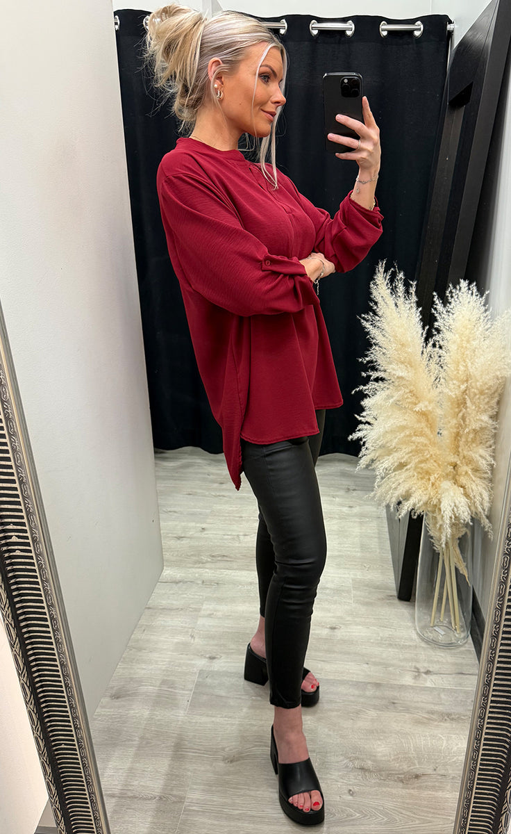 Remi blouse - burgundy – Centro Akureyri