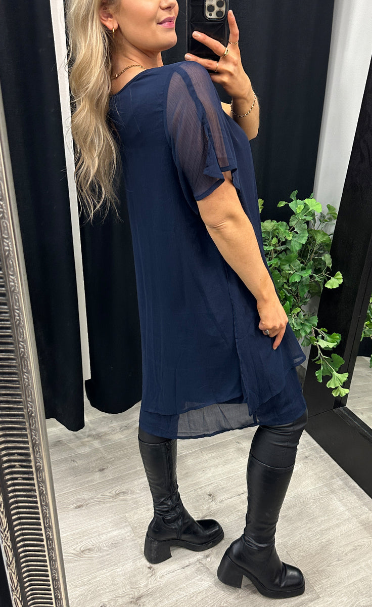 Botilde dress PLUS - navy – Centro Akureyri