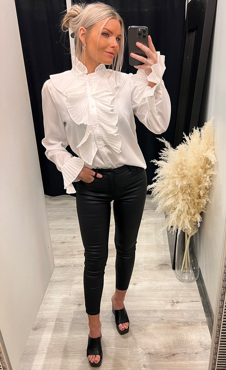 Coco satin blouse 9603 - white – Centro Akureyri